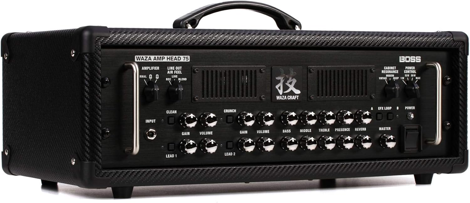 Amazon.com: Boss Waza Amp Head 75-75-watt Modeling Head : Musical ...