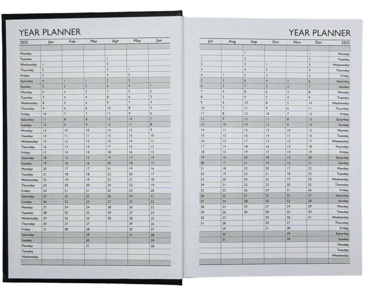 PaulStore 2025 Diary A4 | A5 | A6 Week to View | Page A Day | Desk ...