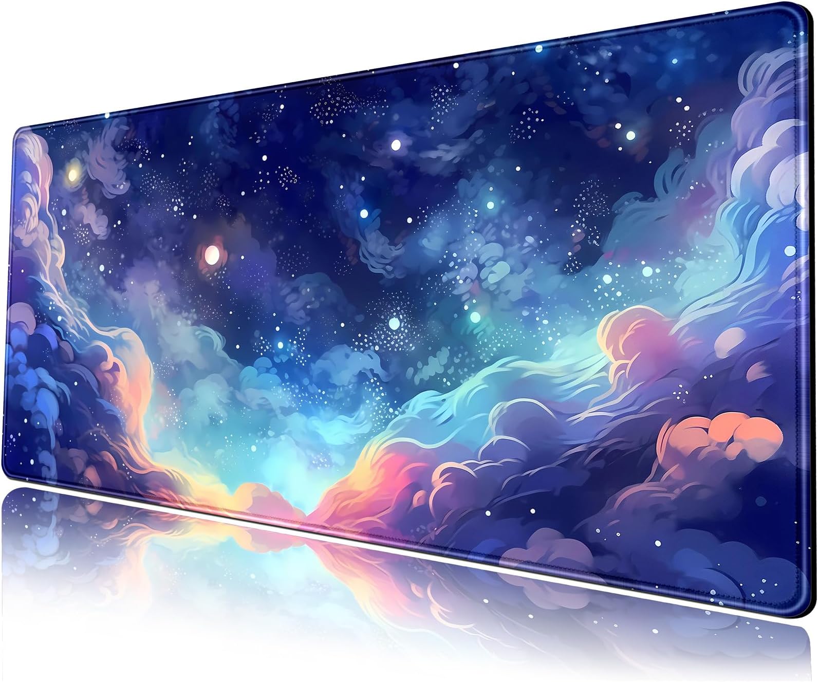 Amazon.com : Pastel Anime Space Desk Mat Nebula View Cute Aesthetic ...