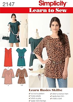 Simplicity A 6-8-10-12-14-16-18 Sewing Pattern 2147 Learn to Sew Misses ...
