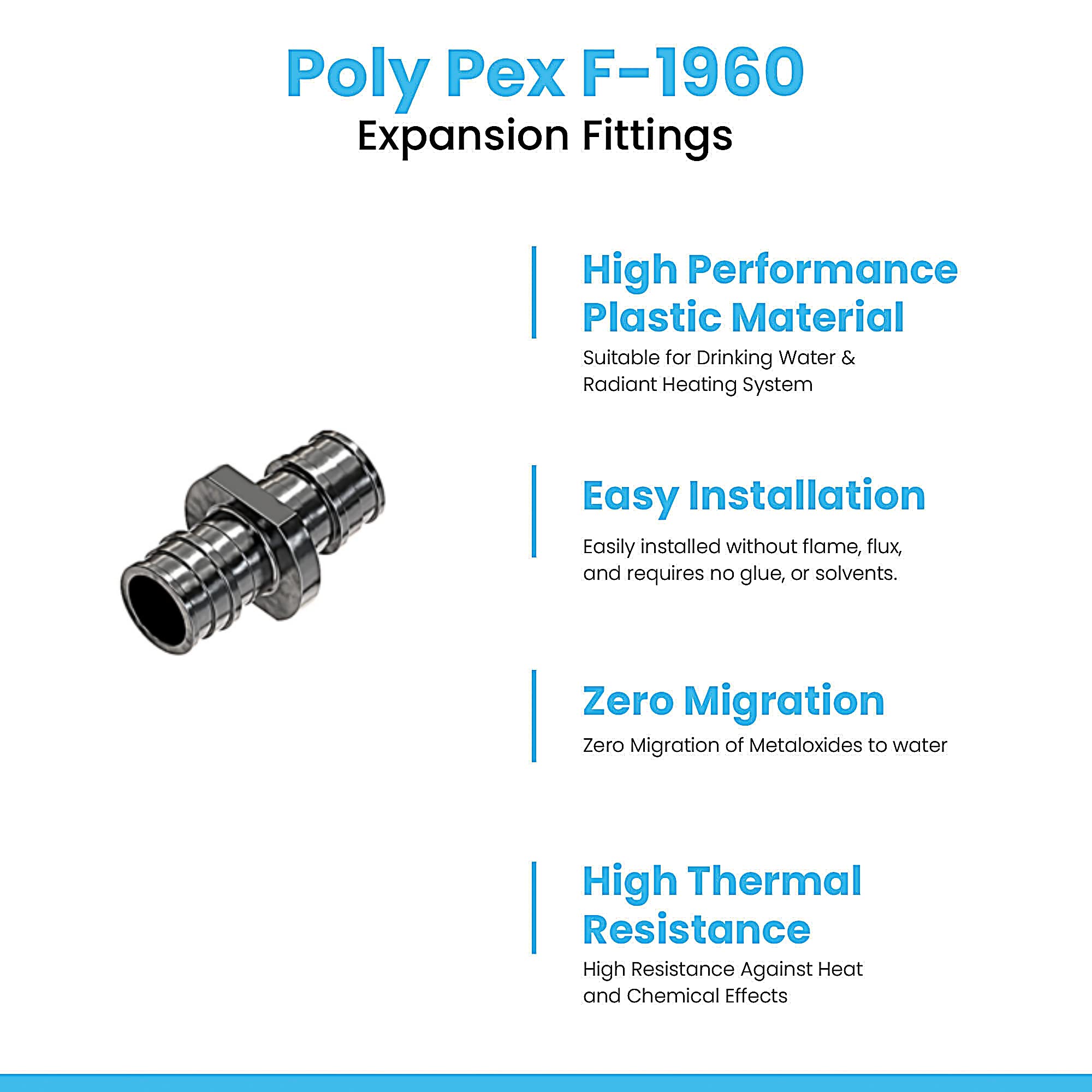 PPSU Expansion Pex Fitting Pex-a Pex Fittings Poly 1/2 3/4 1 Inch ...