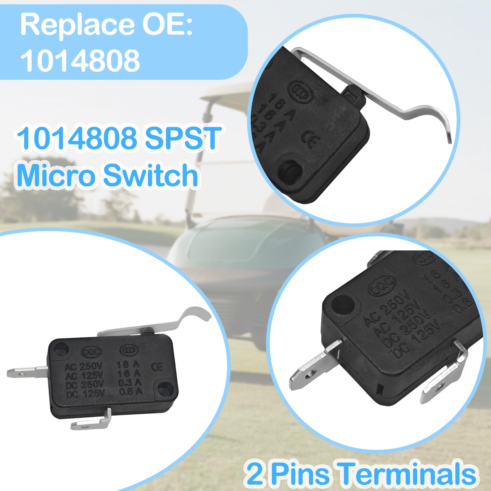 Snapklik.com : Golf Cart Micro Switch Kit 4Pcs 1014807 & 4Pcs 1014808 ...