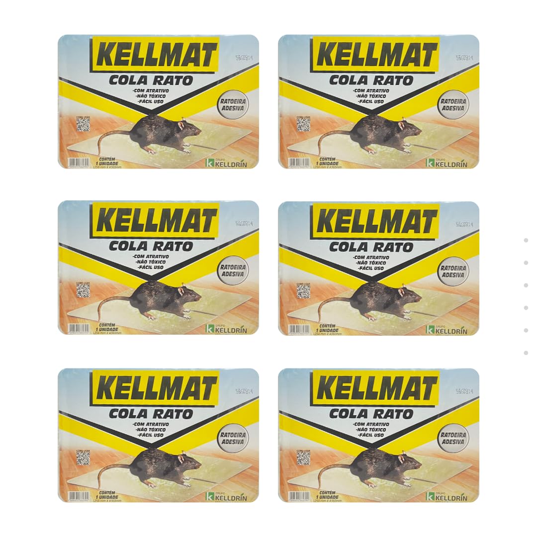 COLA RATO RATOEIRA ADESIVA ARMADILHA PEGA RATOS KELLMAT KELLDRIN - KIT ...