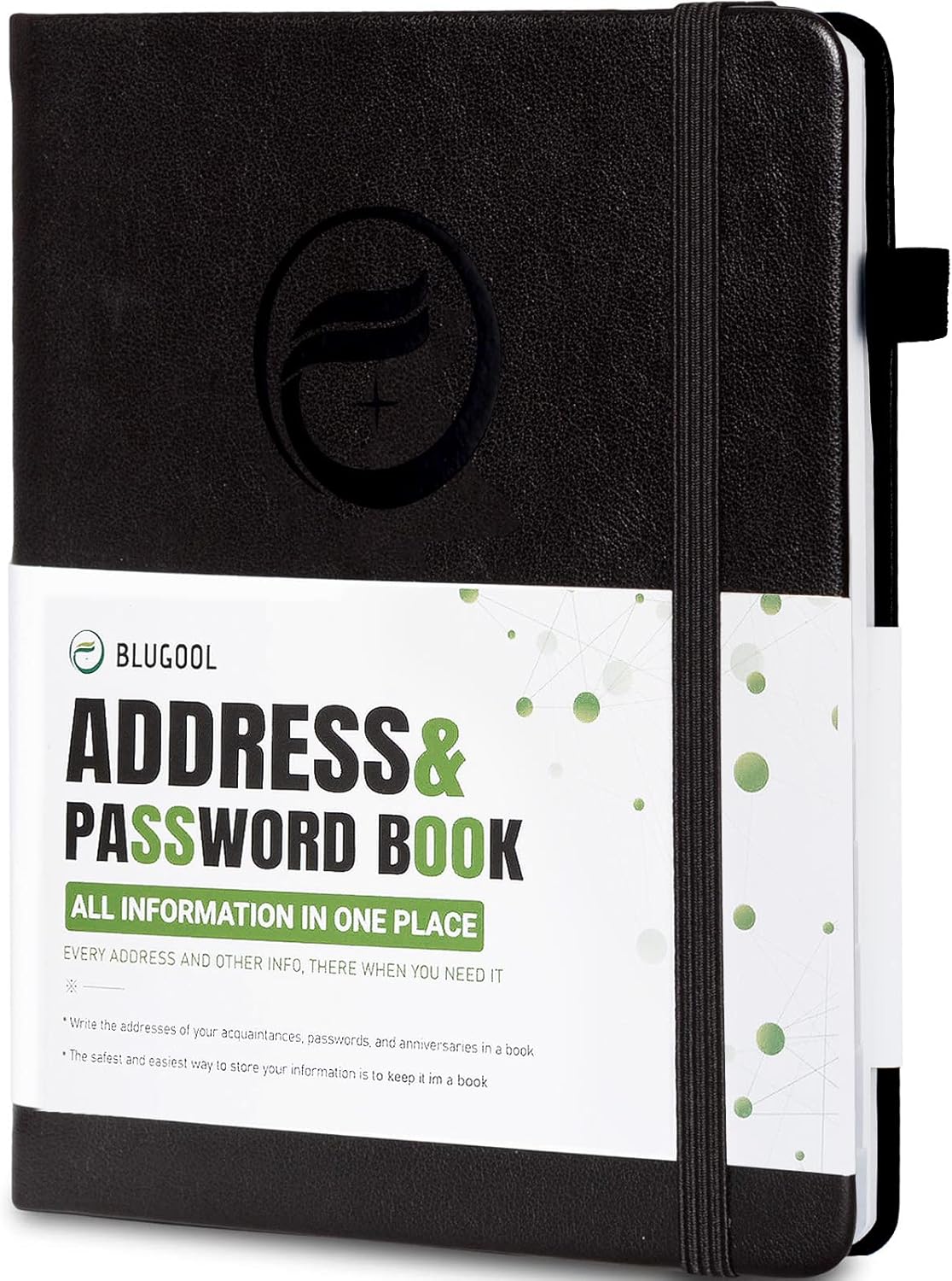 Address Book with Alphabetical Tabs, Hardcover Password Book, Address ...