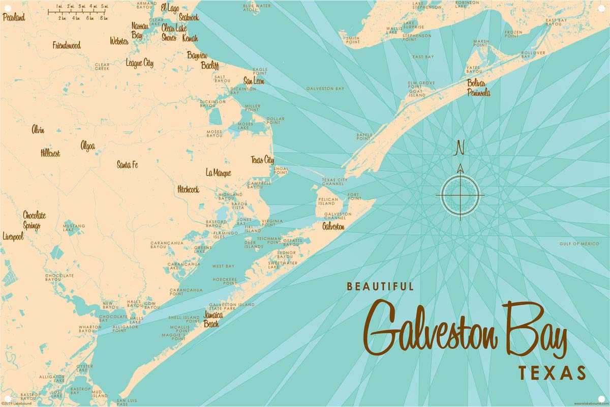 West Galveston Bay Map