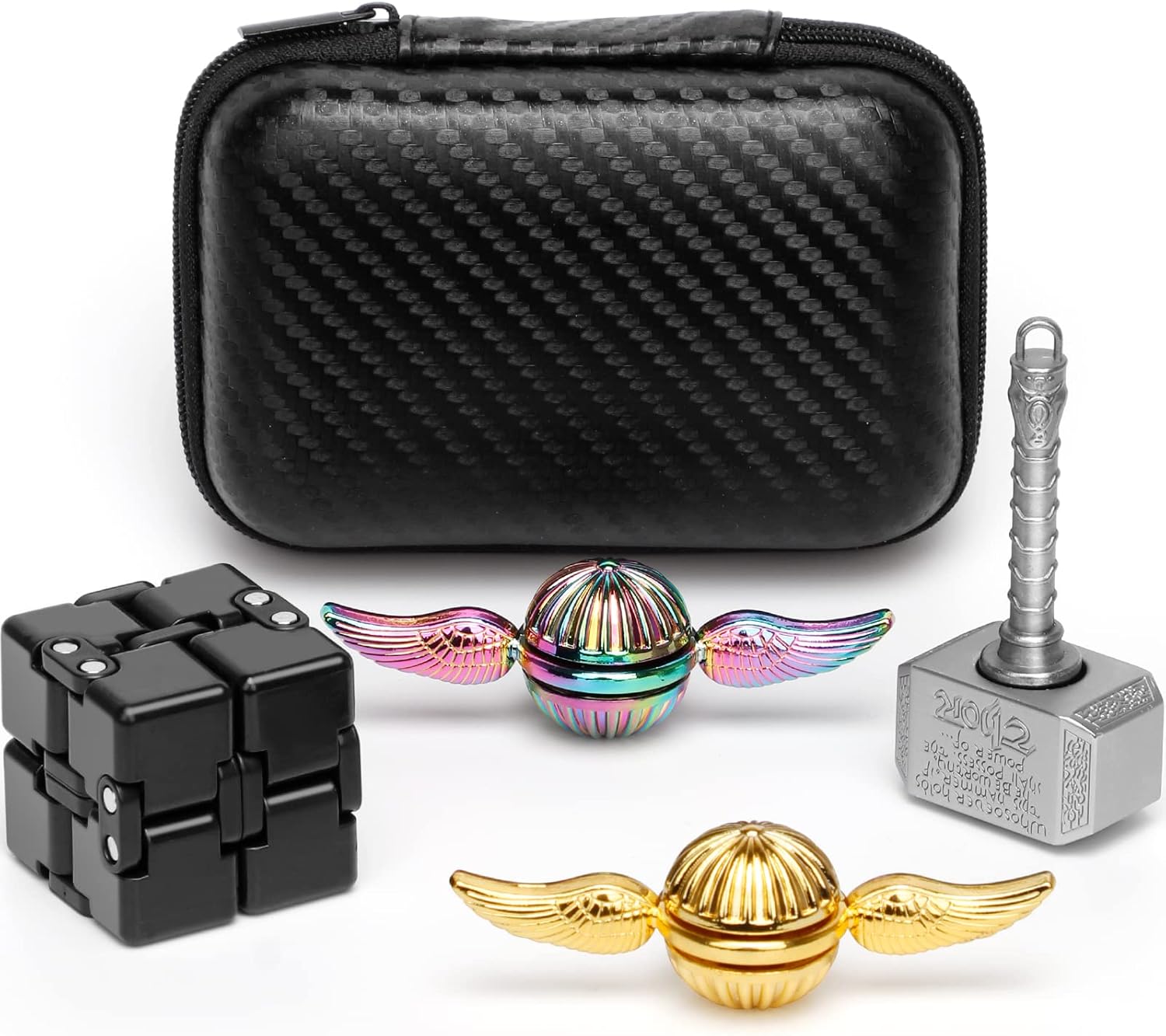 Handheld Sensory Fidget Toy Set Infinity Fidget Cube Block Flippy Chain ...