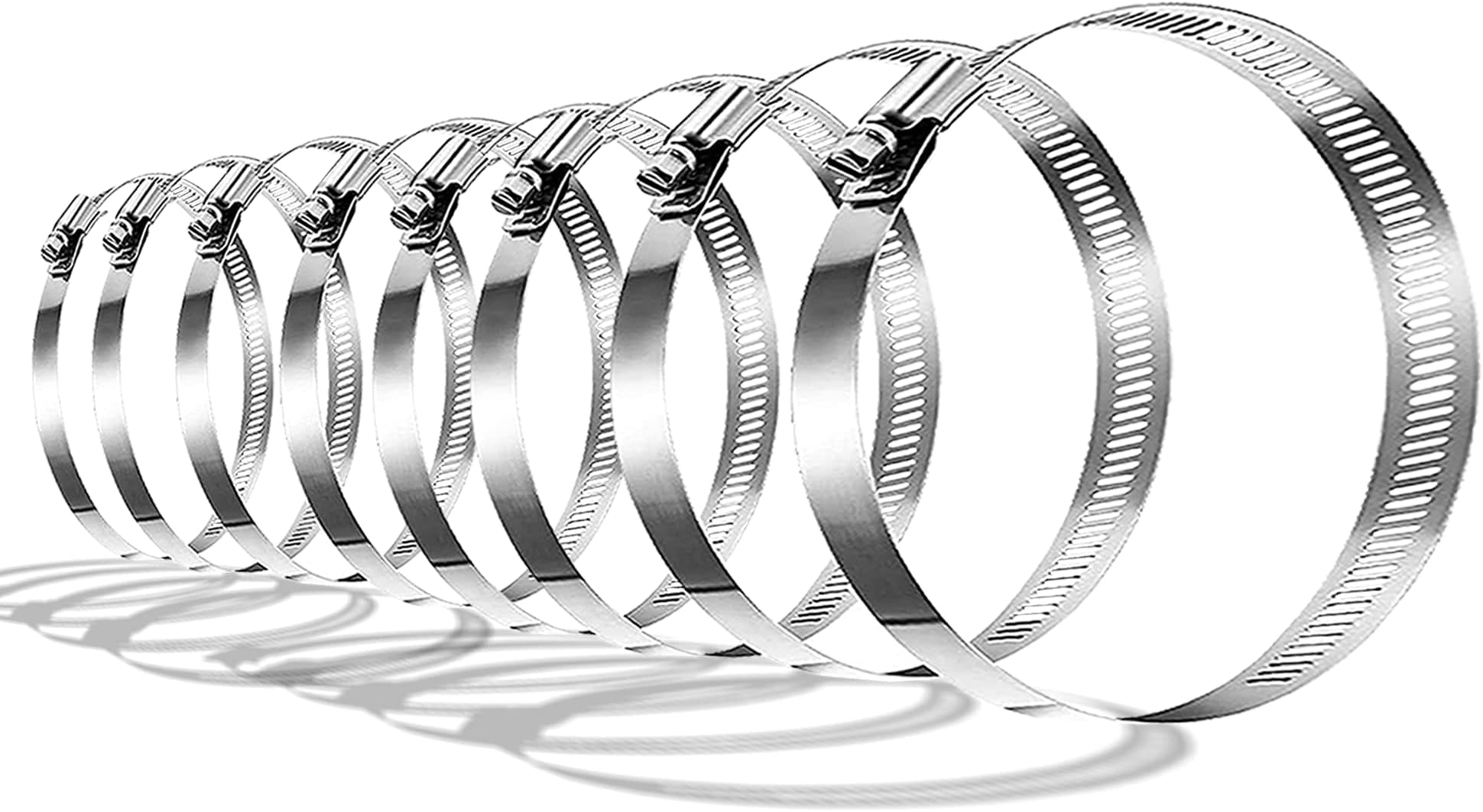 Amazon.com: GLIDESTORE 8Pcs 6 Inch Hose Clamps Stainless Steel ...