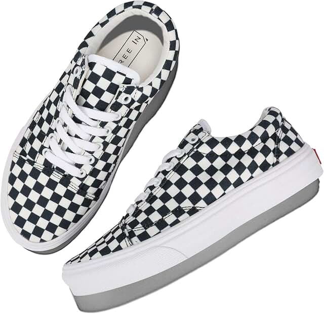 Amazon.com: black and white checkered shoes
