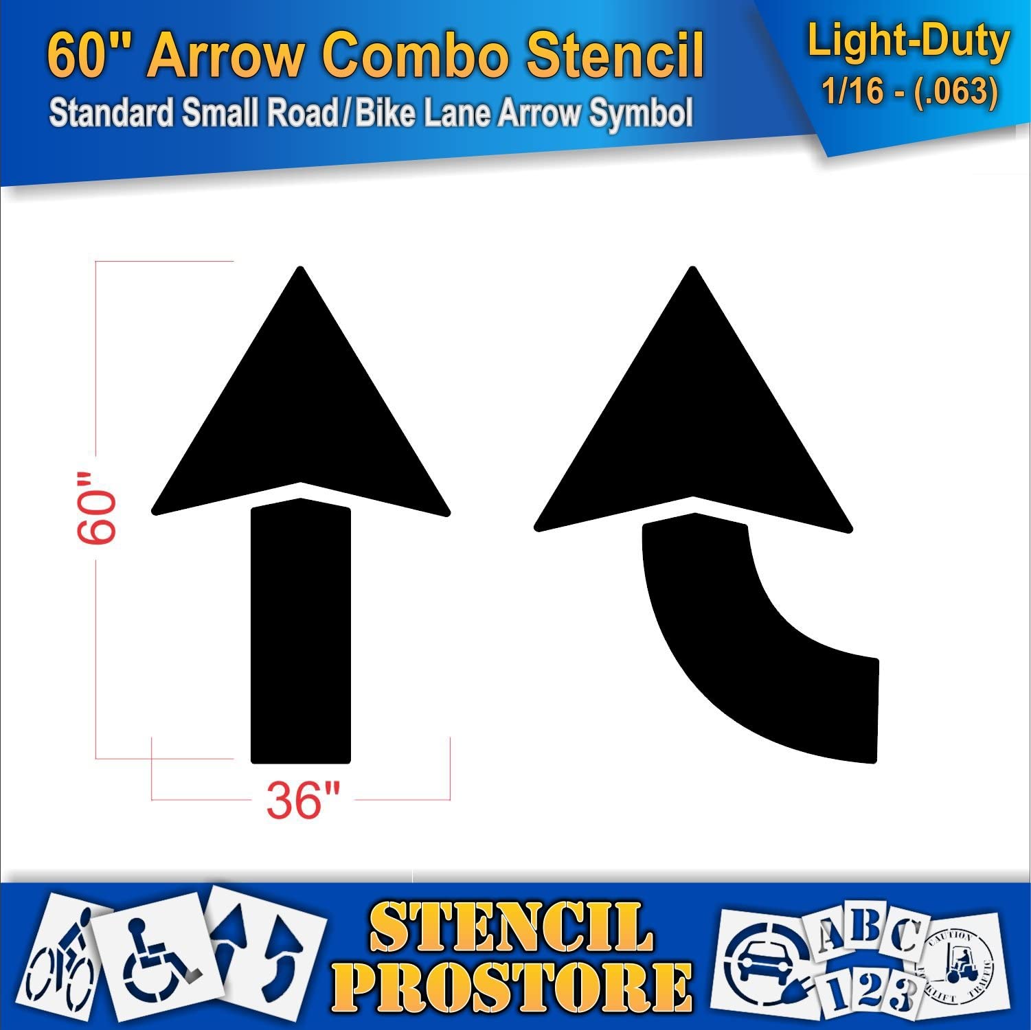 Snapklik.com : Pavement Stencils - 60 Inch - Straight & Turn Combo ...