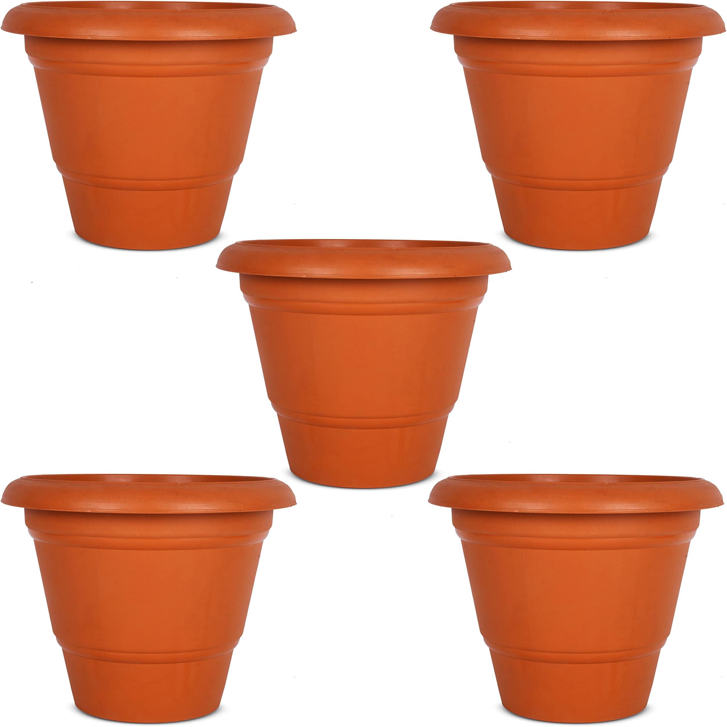 Varshney Gardening 12 Inch Dulex Fancy Gamla/Planter Pot/Flower Round ...