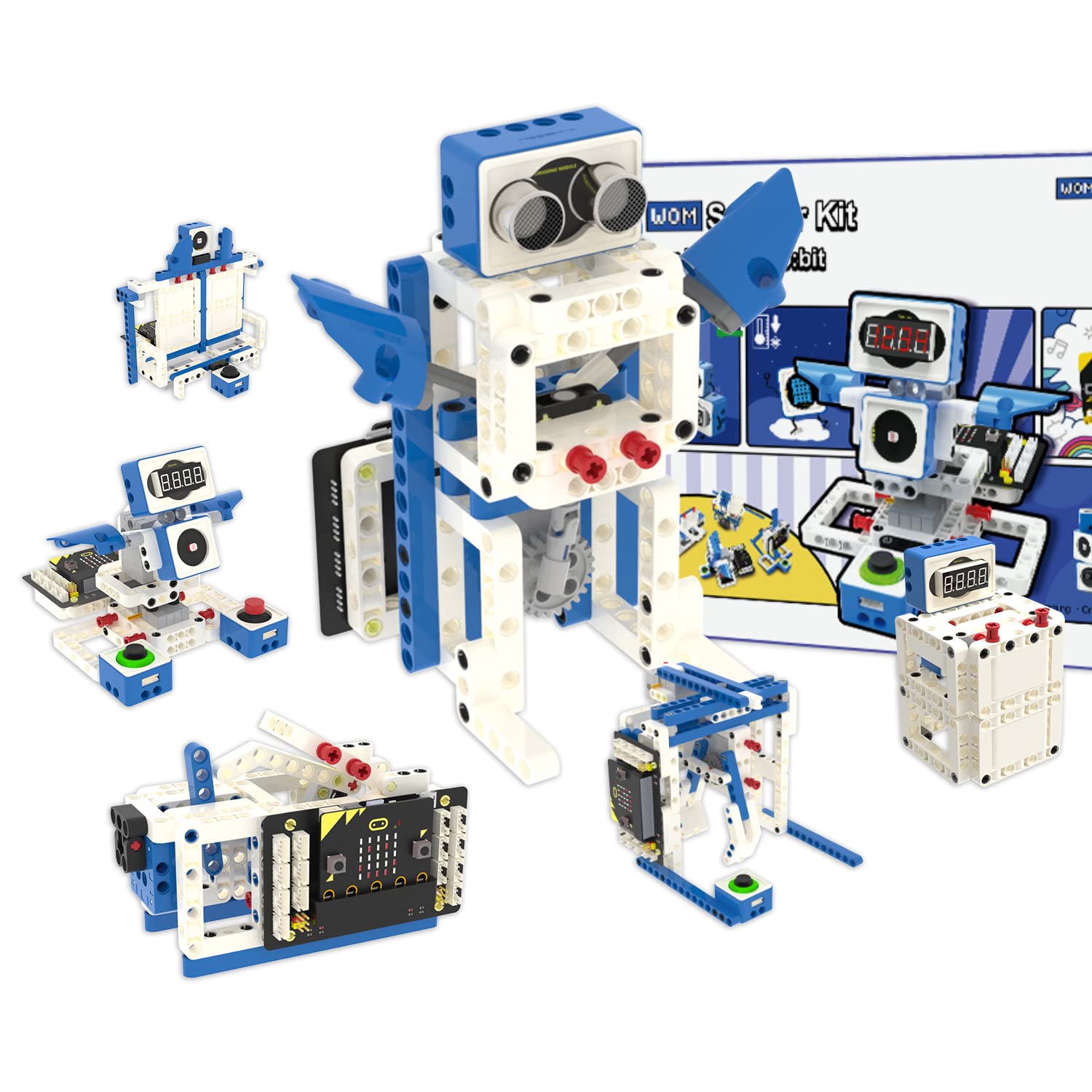 Amazon.com: Yahboom Microbit V2 Smart Electronic Building Blocks Coding STEM Science Electronic ...