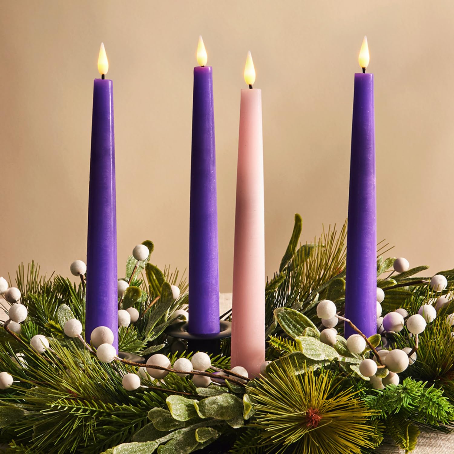 Snapklik.com : LampLust Battery Operated Advent Candles Set Of 4, 9 ...
