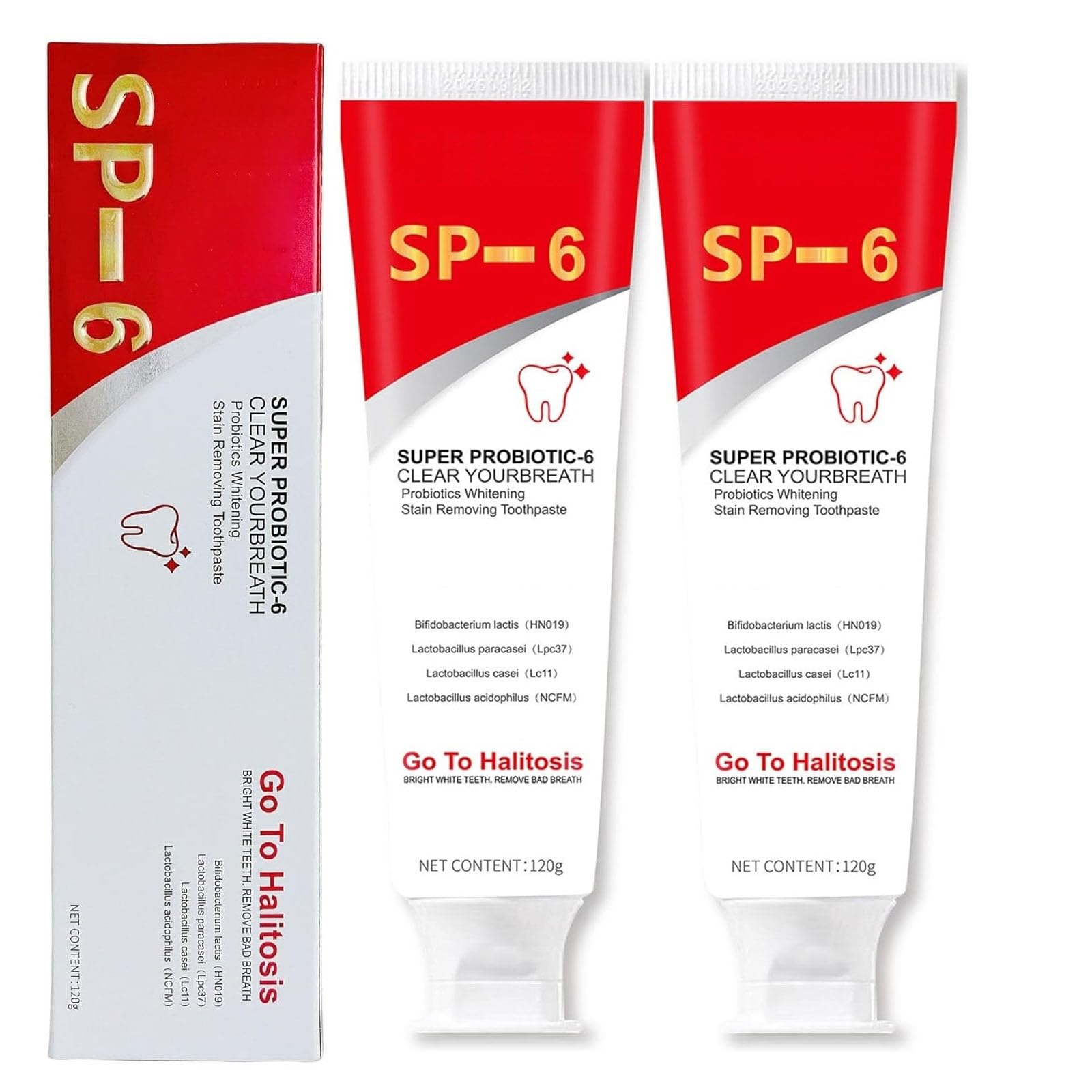 Amazon.com: 2 Pcs SP-6 Brightening Probiotic Toothpaste,Deep Cleaning ...