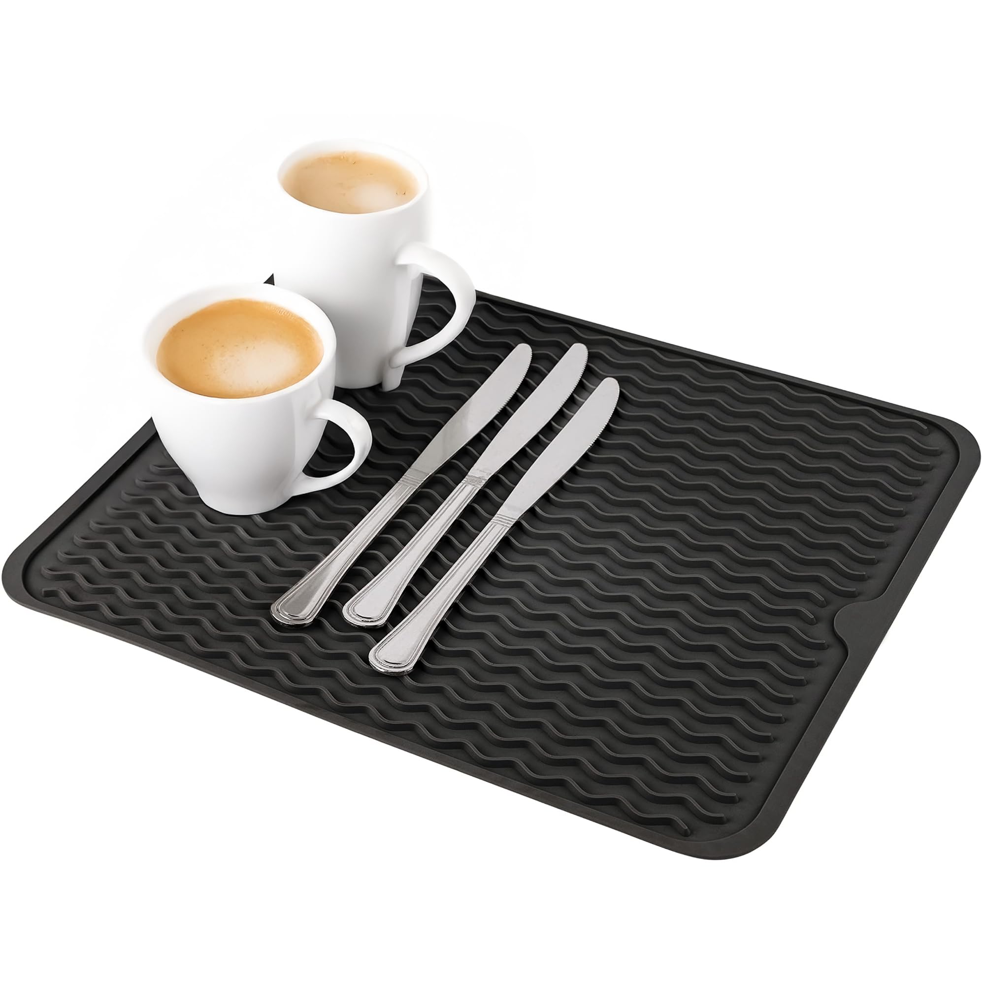 Amazon.com: Dish Drying Mat for Kitchen,16" x 12", Black: Home & Kitchen