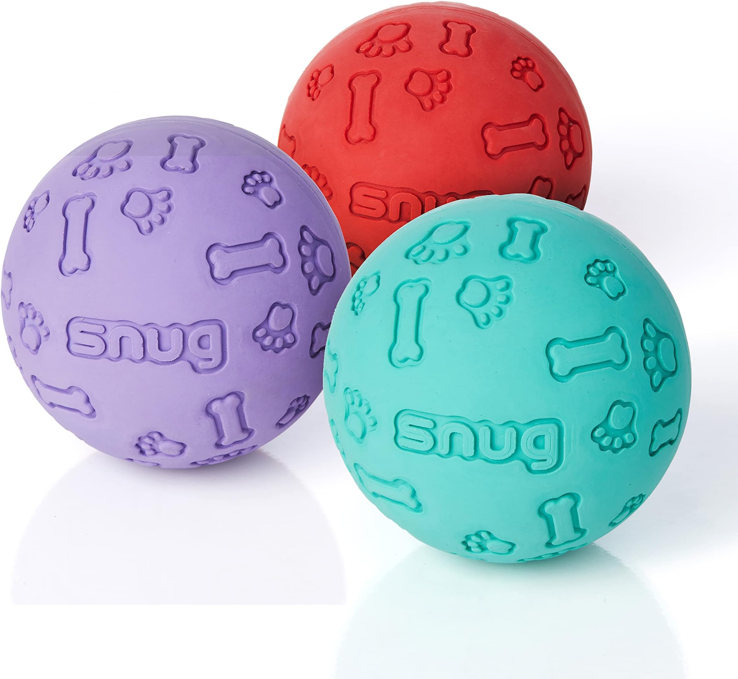 Pet Supplies : Snug Rubber Dog Balls for Small and Medium Dogs - Tennis ...
