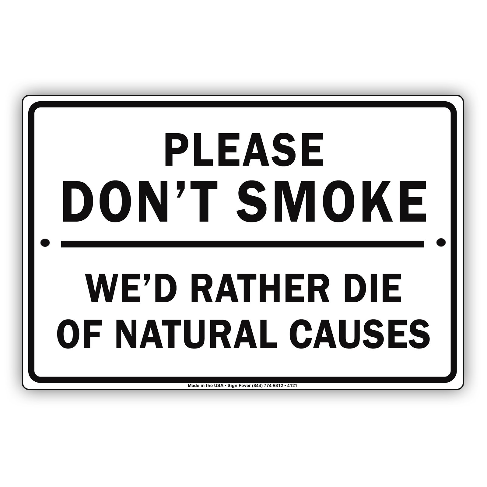 Amazon.com: Please Don't Smoke Free No Smoking Metal Sign 8"x12 ...