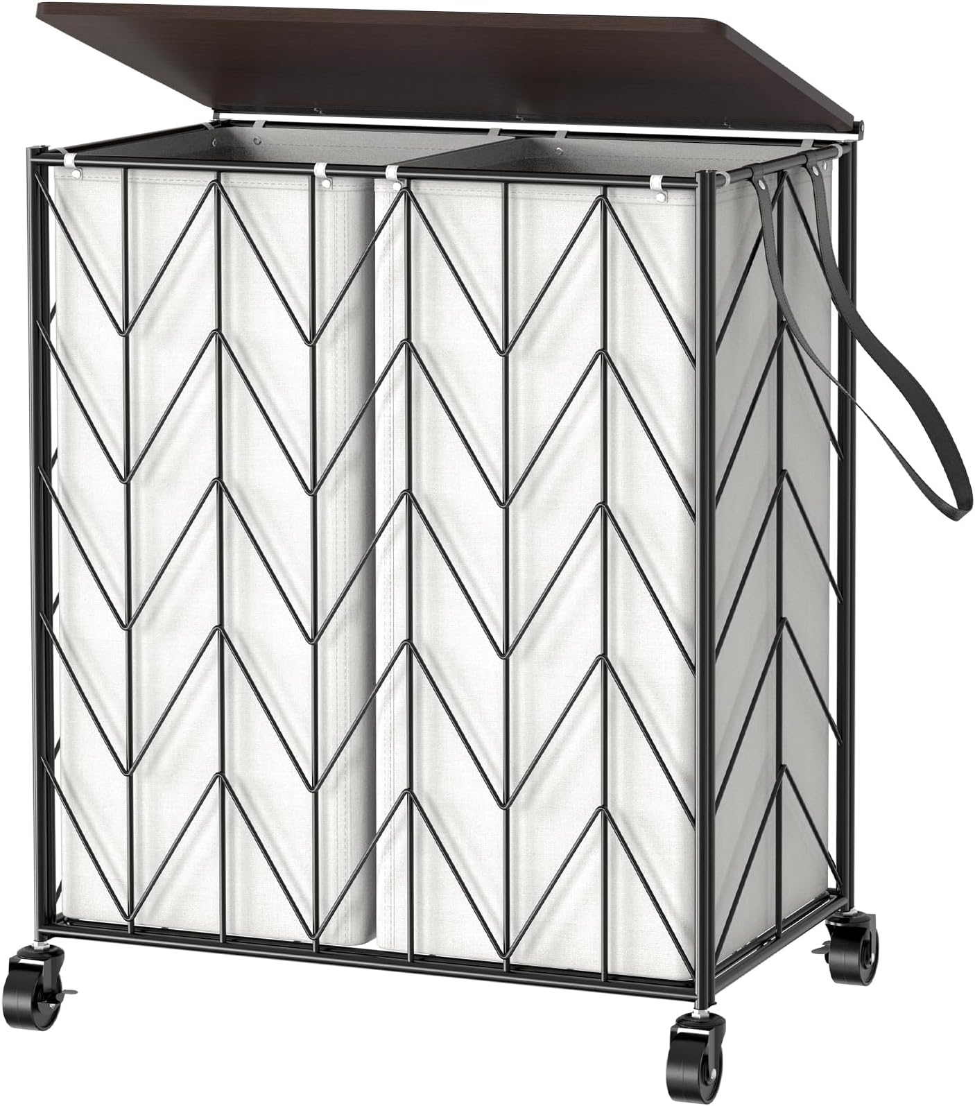Amazon.com: 360 Laundry Hamper with Wheels, Mesh Metal Rolling Laundry ...