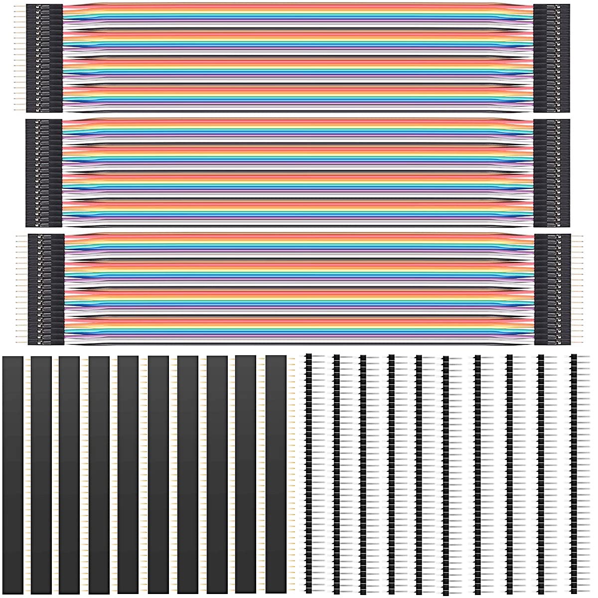 Amazon.com: DKARDU 120 pcs 3 x 30CM Jumper Wire Cable Set 40pin Dupont ...