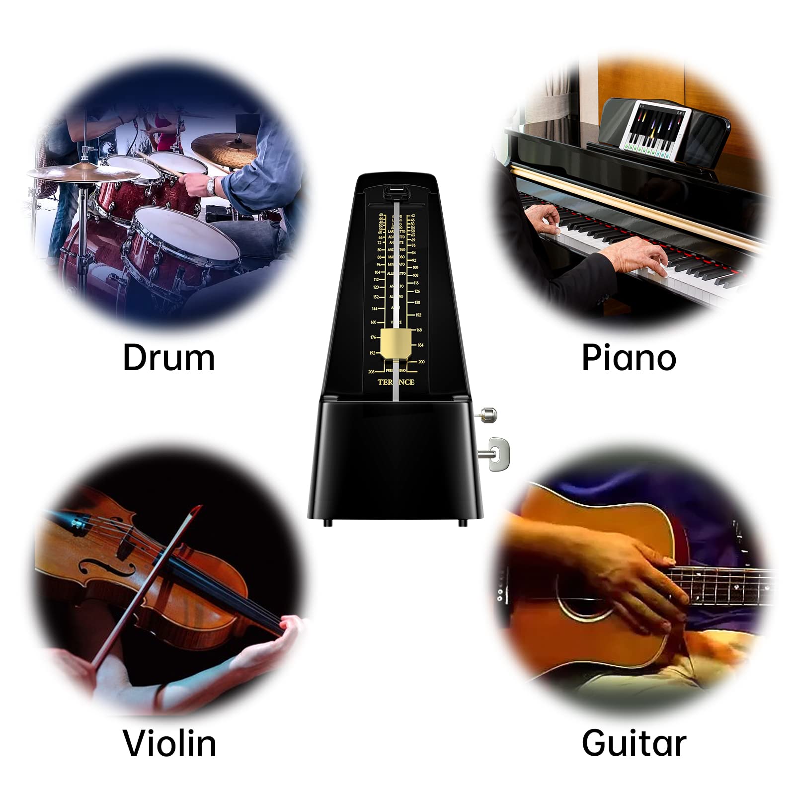 Wooden Metronome Guitar Tuner Qulable Mechanical Metronome,German Craft ...
