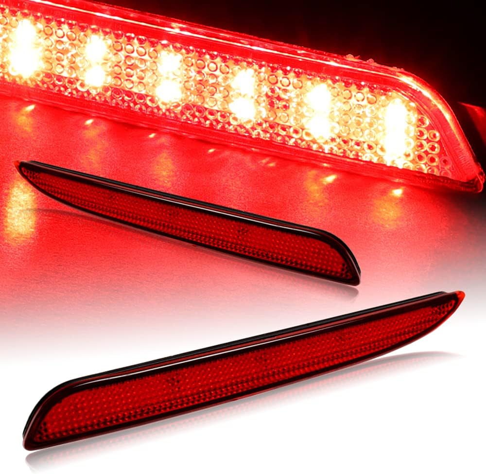 Amazon.com: EPARTS Clear Lens Full LED Rear Bumper Brake Light Bumper ...