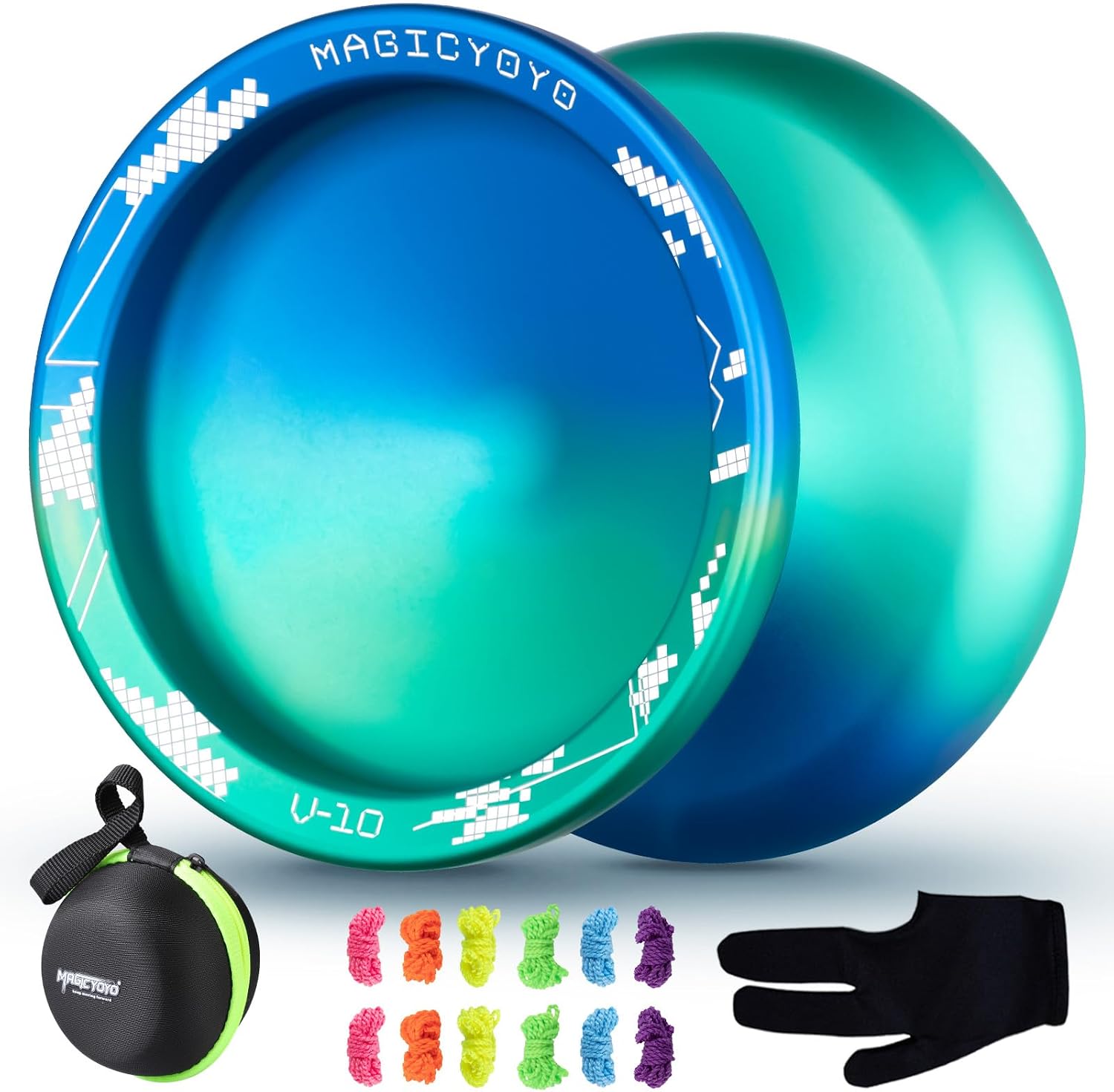 Amazon.com: MAGICYOYO V10 Blue Green Unresponsive Professional Finger ...