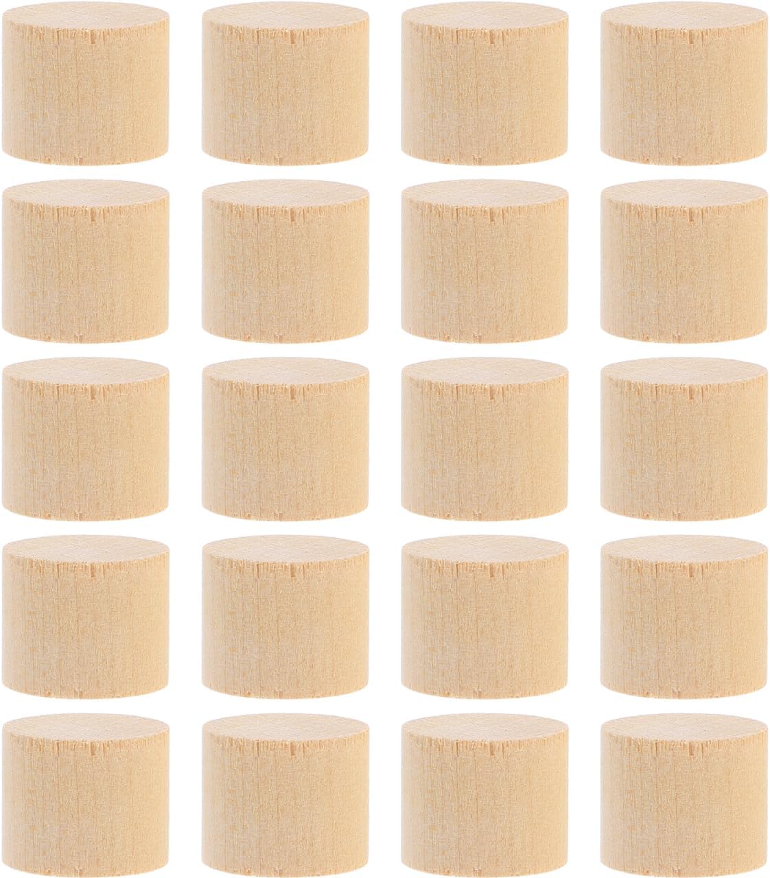 Amazon.com: KICHOUSE 20 Pcs Unfinished Wood Cylinder Blocks 0.74 Inch ...
