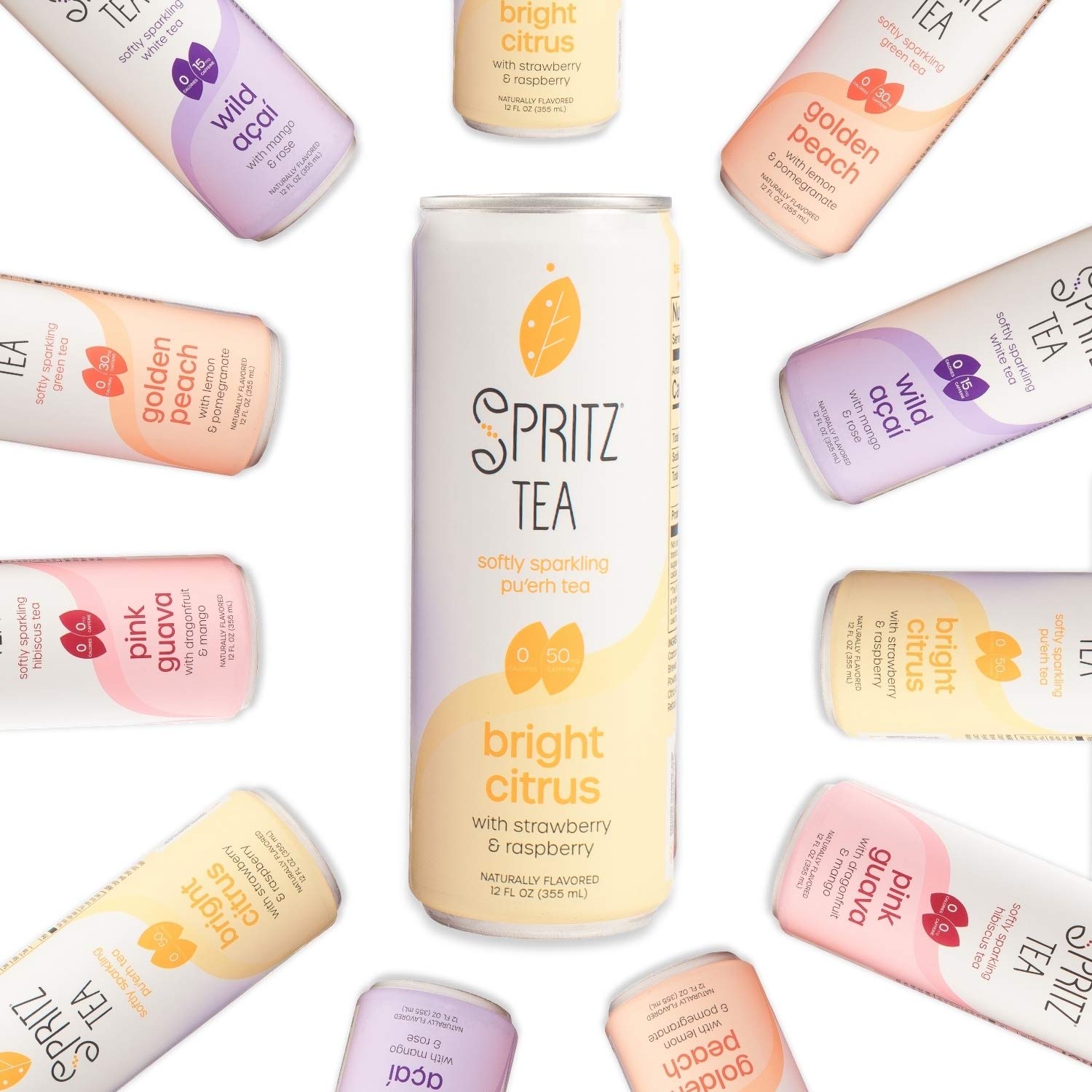 Amazon.com : Spritz Sparkling Tea - 12 fl oz Cans (Pack of 12) - An All ...