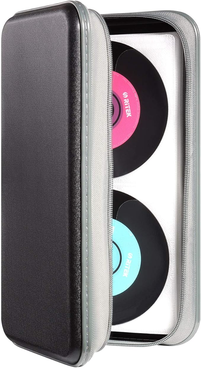 UENTIP CD Case,96 Capacity DVD Holder Organizer Storage Bag Portable ...