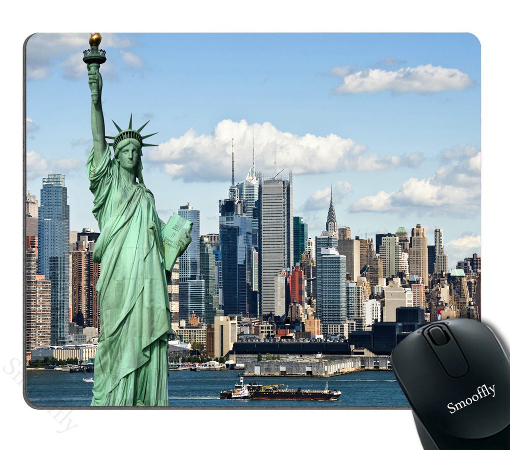 Amazon.com : Smooffly New York Mouse Pad, Statue of Liberty in NYC ...