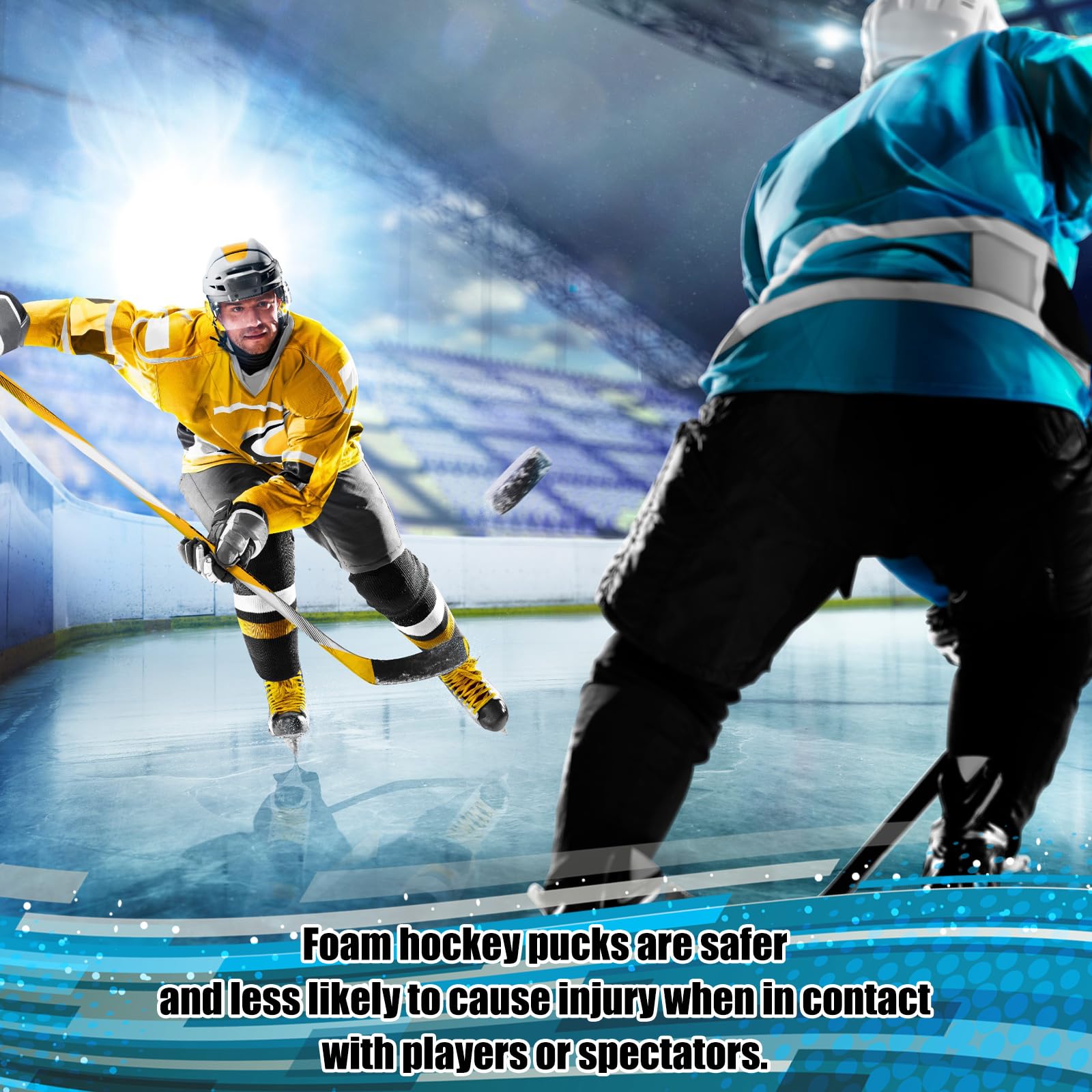 Liliful Sport Foam Ice Hockey Pucks Black 3 Inch for Practicing and ...