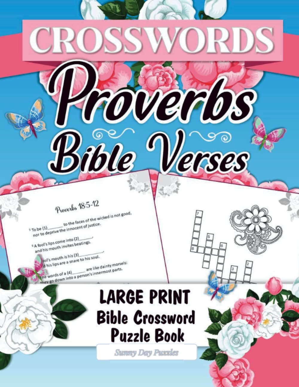 Amazon.com: Large Print Bible Crossword Puzzle Book: Proverbs Bible ...