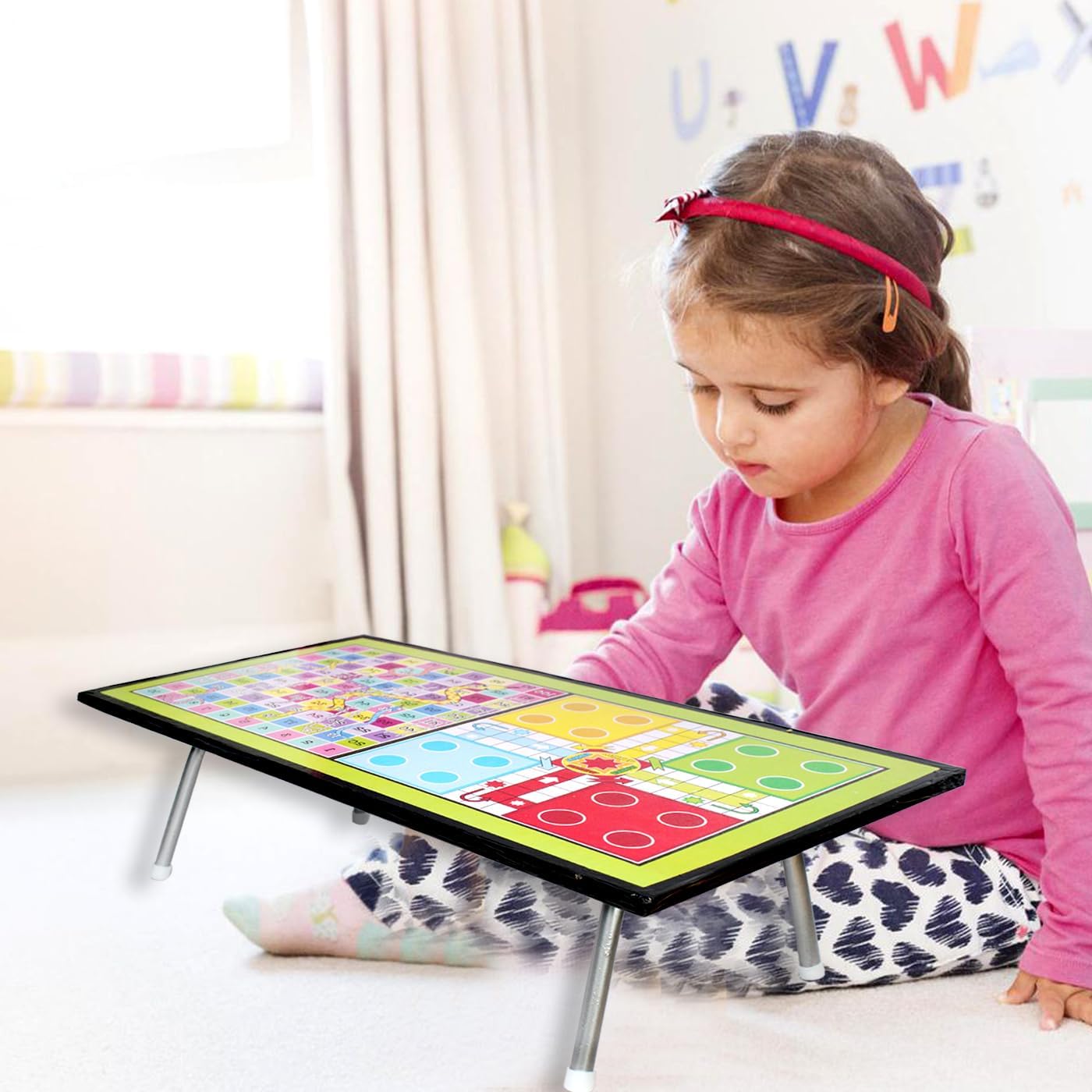 IYAAN Kids Ludo Game Table/Kids Study Table/Multipurpose Ludo Game ...
