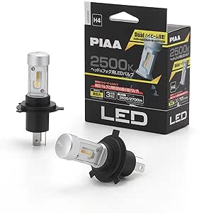 Amazon | PIAA(ピア) ヘッドライト/フォグライト用 LED 2500K 〈コントローラーレスタイプ〉 12V 18/18W Hi3500/Lo2700lm H4 3年保証 車検 ...