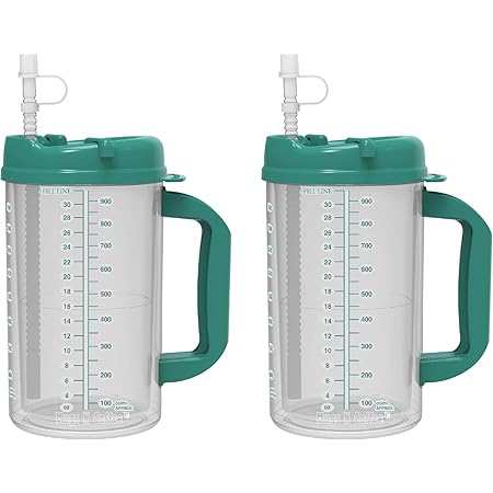 Amazon.com: 32 oz Double Wall Insulated Hospital Mug - Cold Drink Mug ...