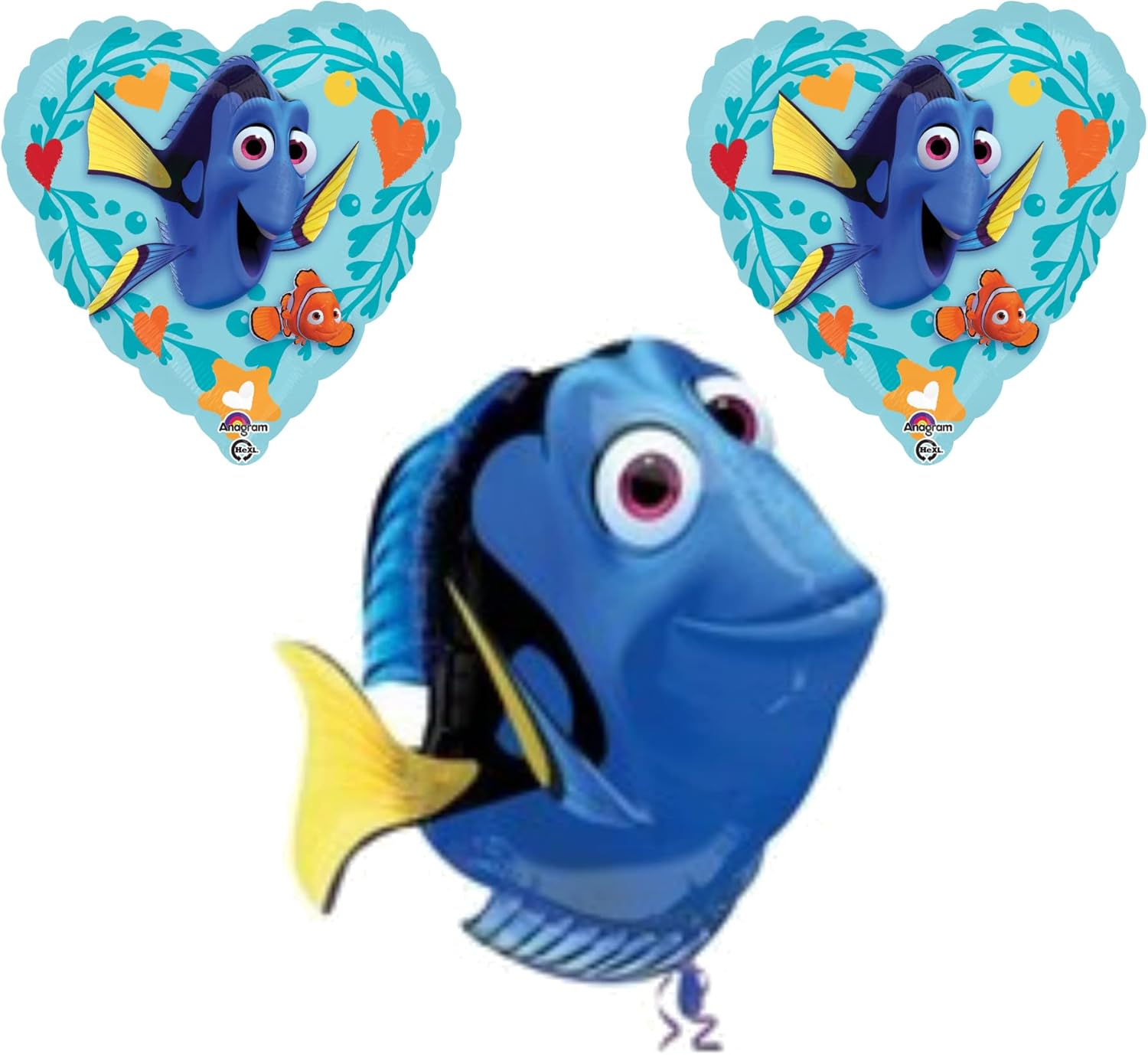 Amazon.com: Finding Dory Balloons - Set Of 3 Party Balloon Decorations ...