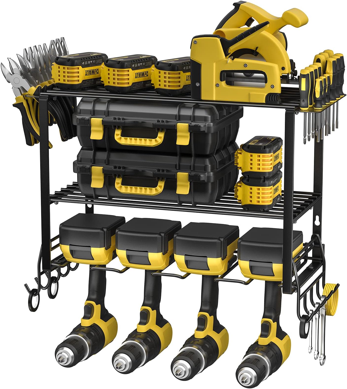 Amazon.com: Pit Posse 304 Six Quart Oil Can Rack Holder 32" Caddy Wall ...