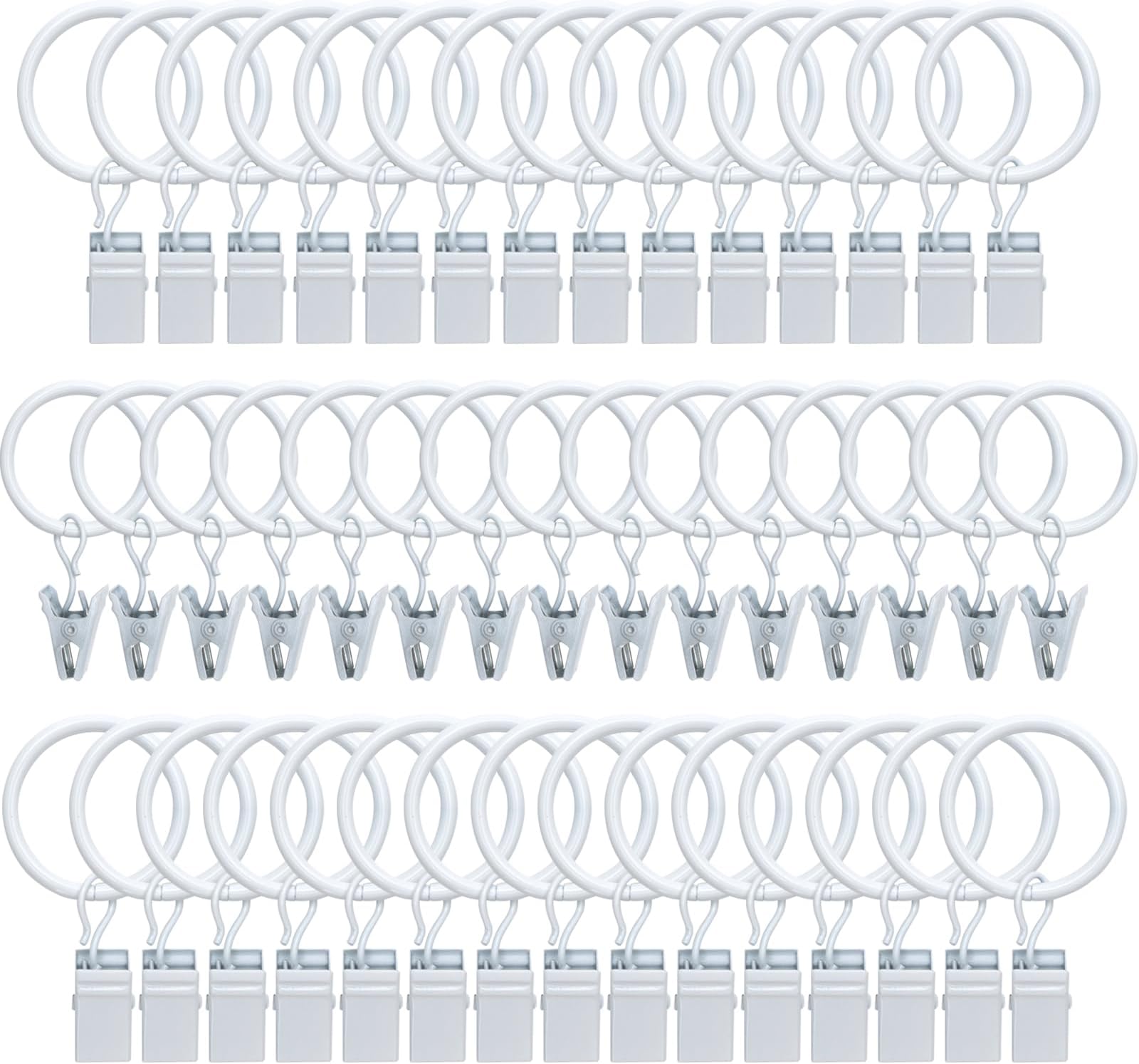 Amazon.com: HNYYZL Curtain Clips,50PCS Plastic Curtain Rod Rings ...