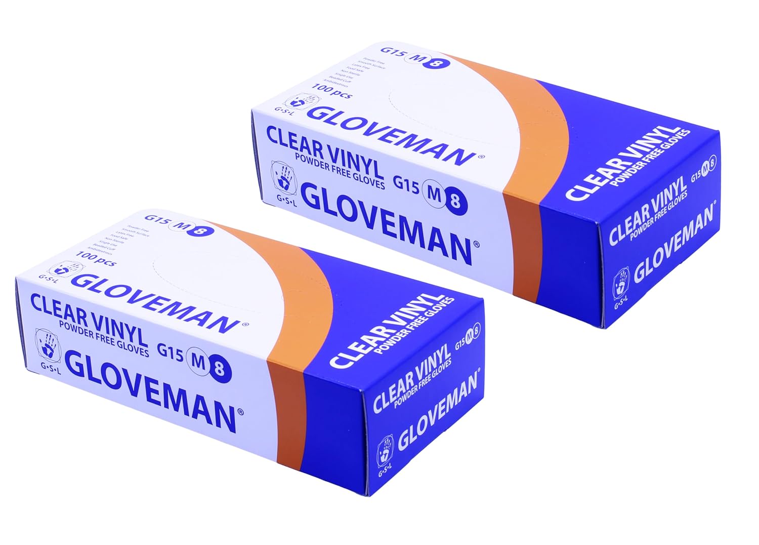 GLOVEMAN Clear Vinyl Gloves (Bundle 2 x Box of 100) (Medium) : Amazon ...