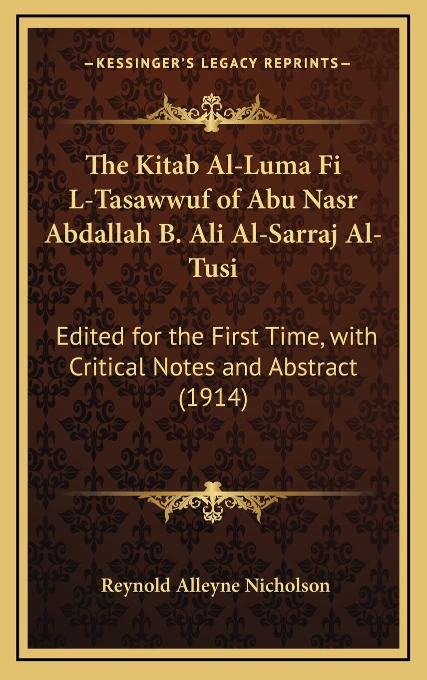 Amazon.com: The Kitab Al-Luma Fi L-Tasawwuf of Abu Nasr Abdallah B. Ali ...