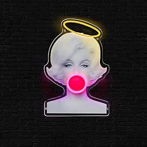Amazon.com : HOXVJYME Marilyn Monroe Wall Decor LED Neon Light Vintage ...