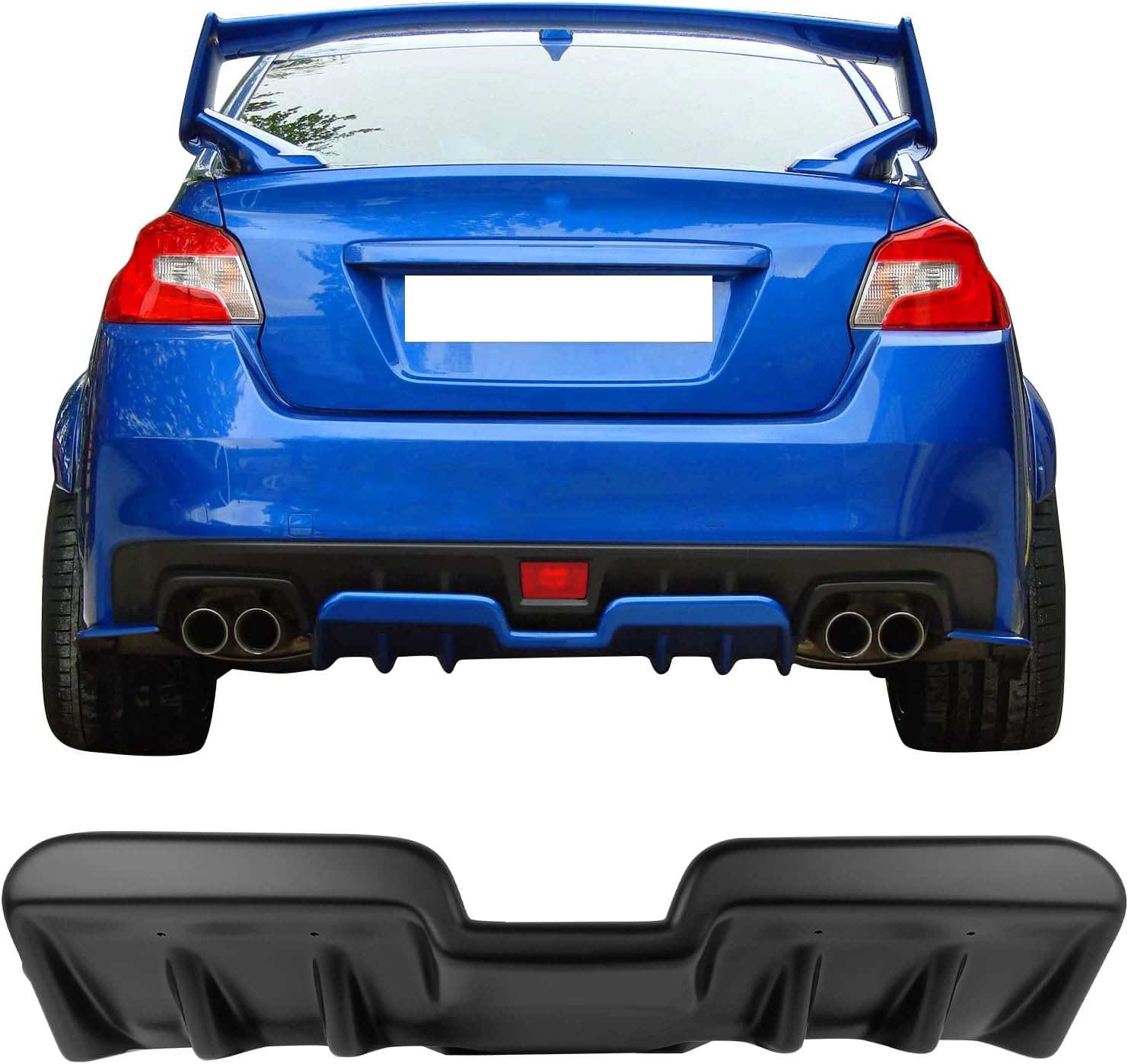 Amazon.com: IKON MOTORSPORTS, Rear Diffuser Compatible with 2015-2021 ...
