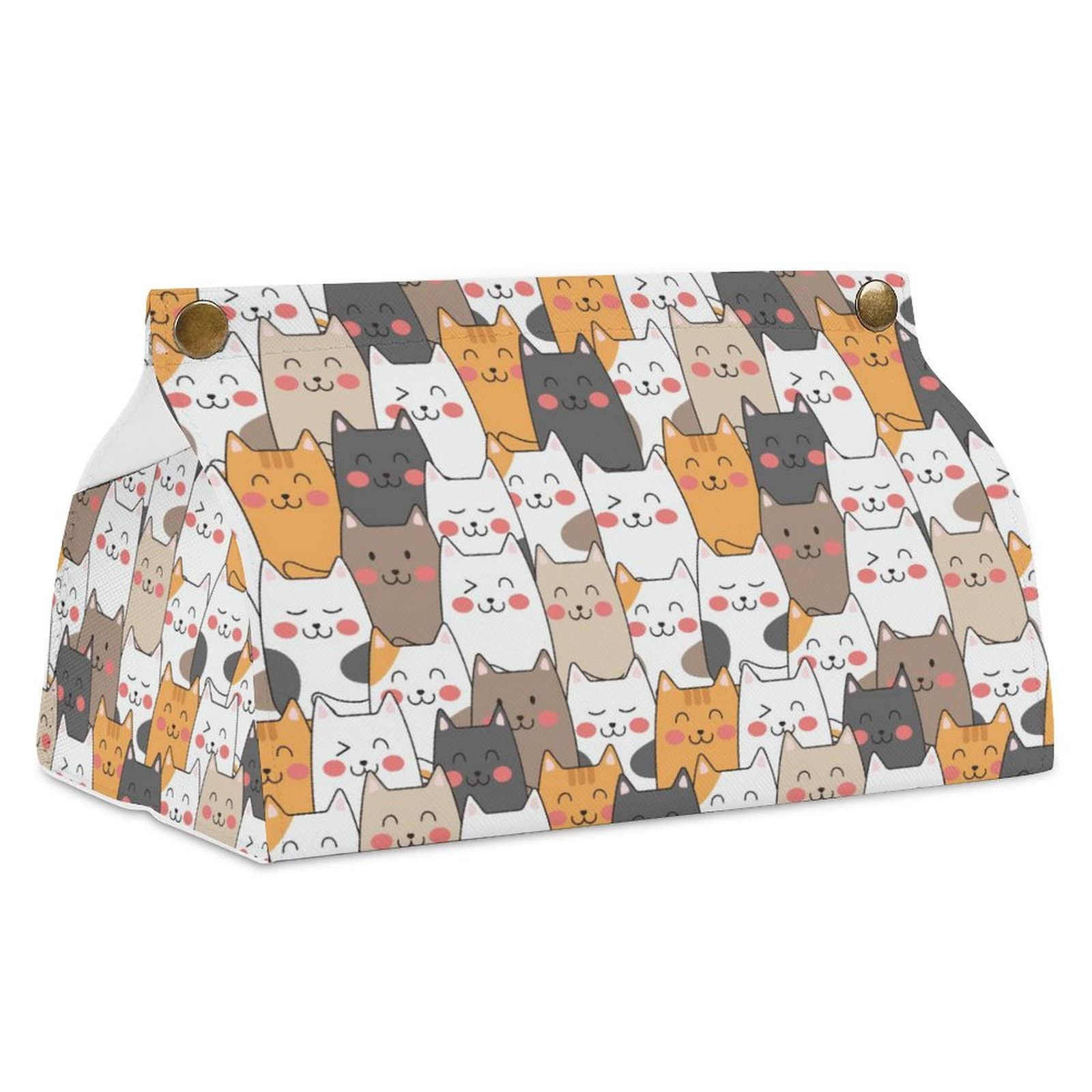 Amazon.com: Cats Tissue Box Cover PU Leather Tissue Box Holder ...