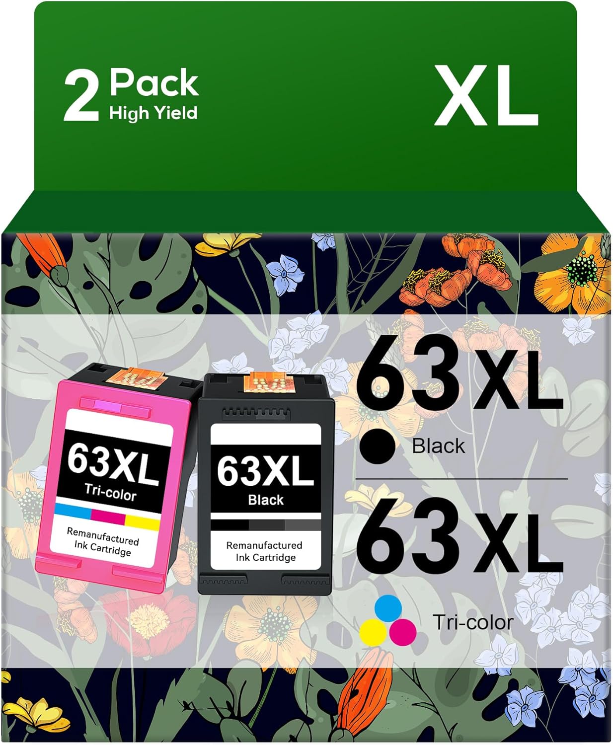 Amazon.com: Jeostarky Compatible for 63XL Ink Cartridge Replacement for ...
