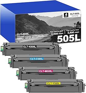 Amazon.com: BUEGOO CLT-505L CLT-K505L CLT-C505L CLT-M505L CLT-Y505L Toner Cartridge Compatible ...