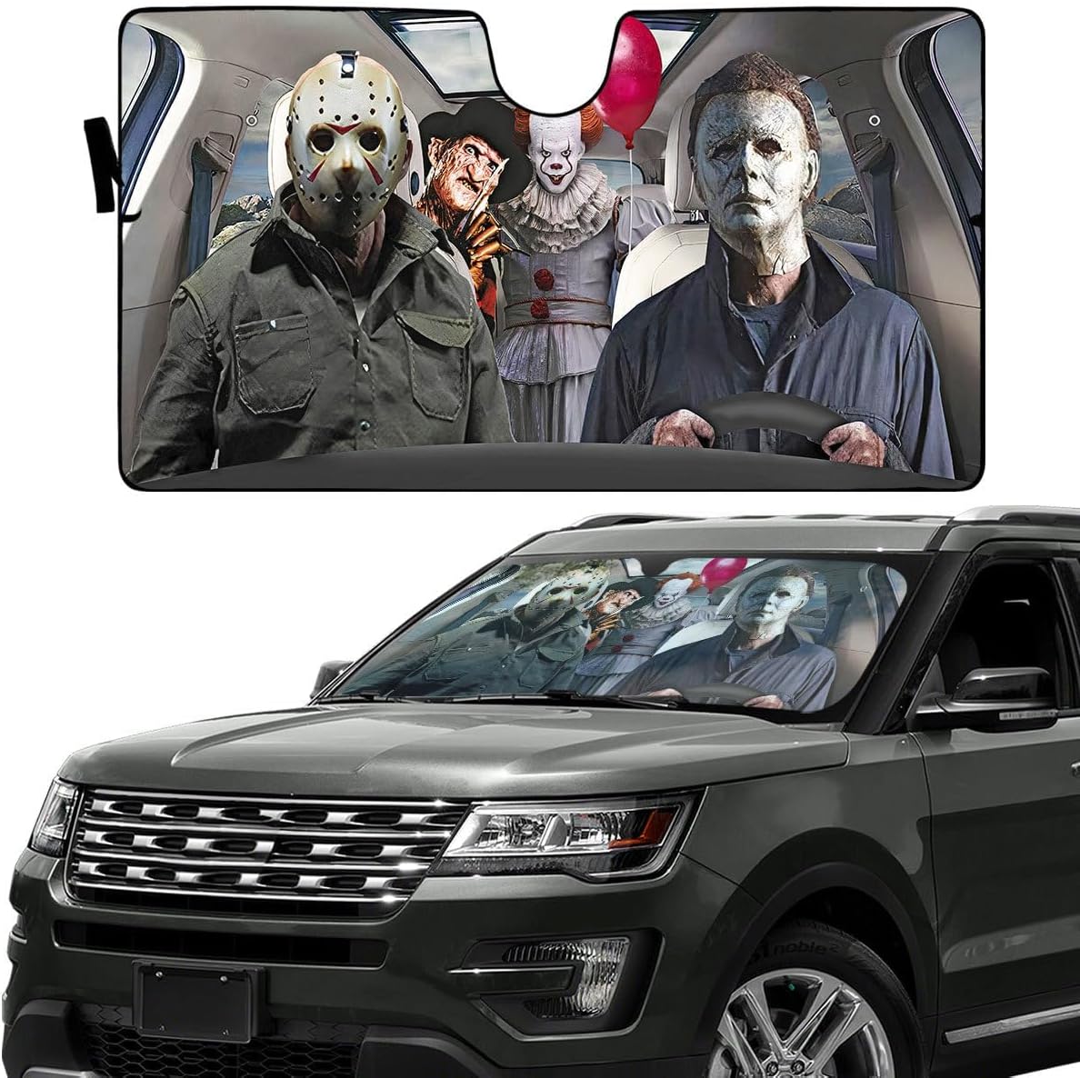 Amazon.com: GENANY Horror Character Windshield Sun Shade for Car SUV ...