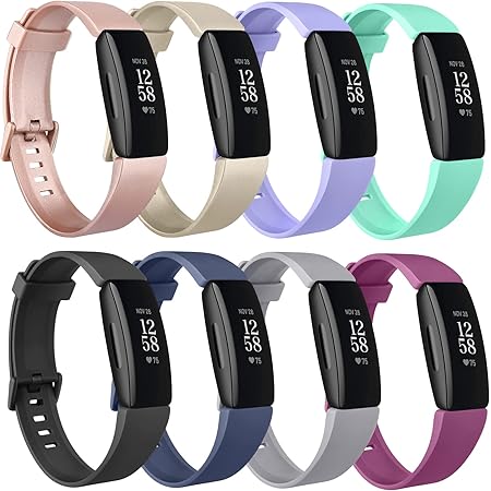 Amazon.com: PACK 3 Silicone Bands for Fitbit Inspire HR & Fitbit ...