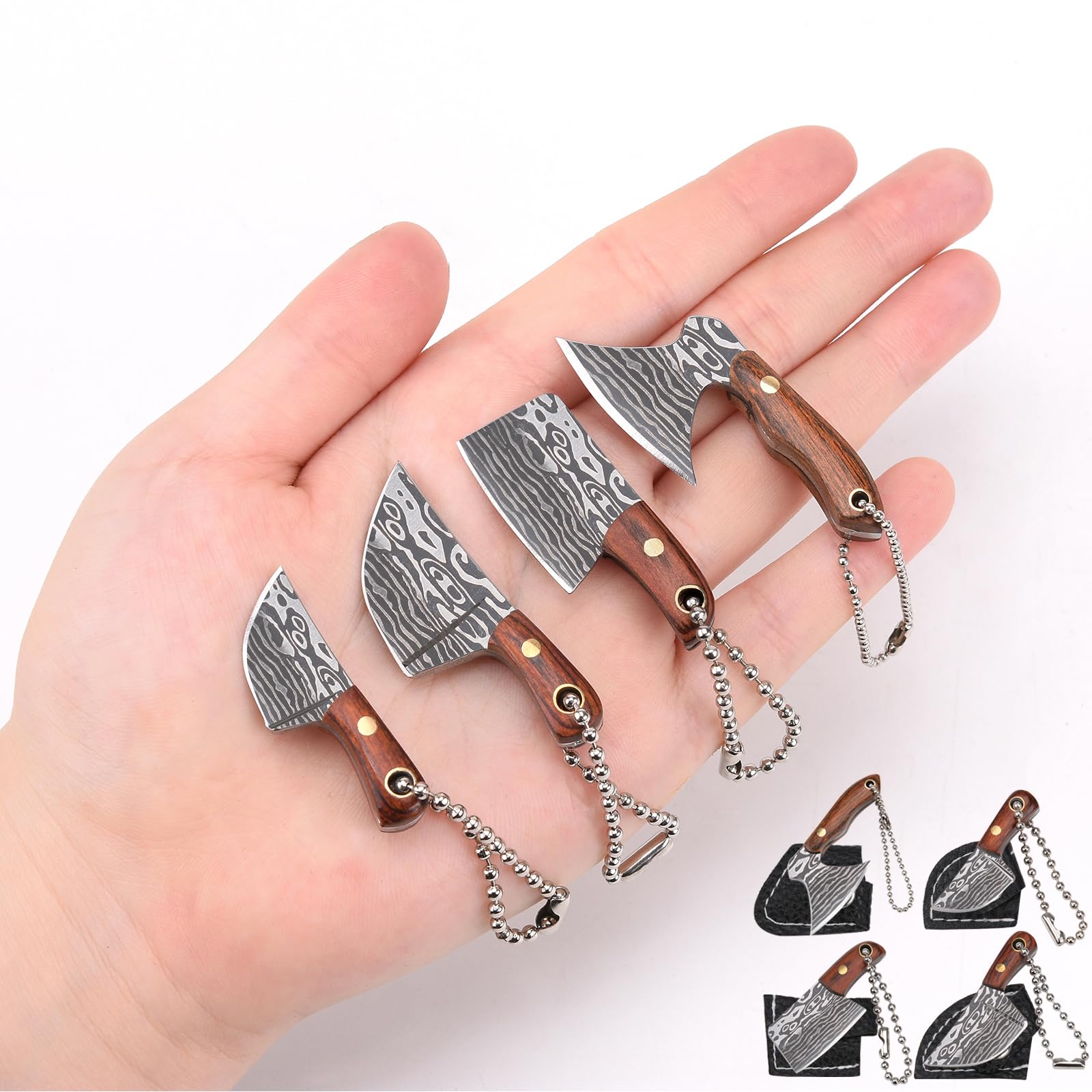 Amazon.com: HX-CQHY Chef Gifts Mini Knife Set Damascus Chef Knife ...