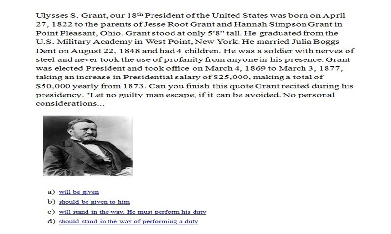 Presidents of the United States - A Multiple Choice Game - App on ...