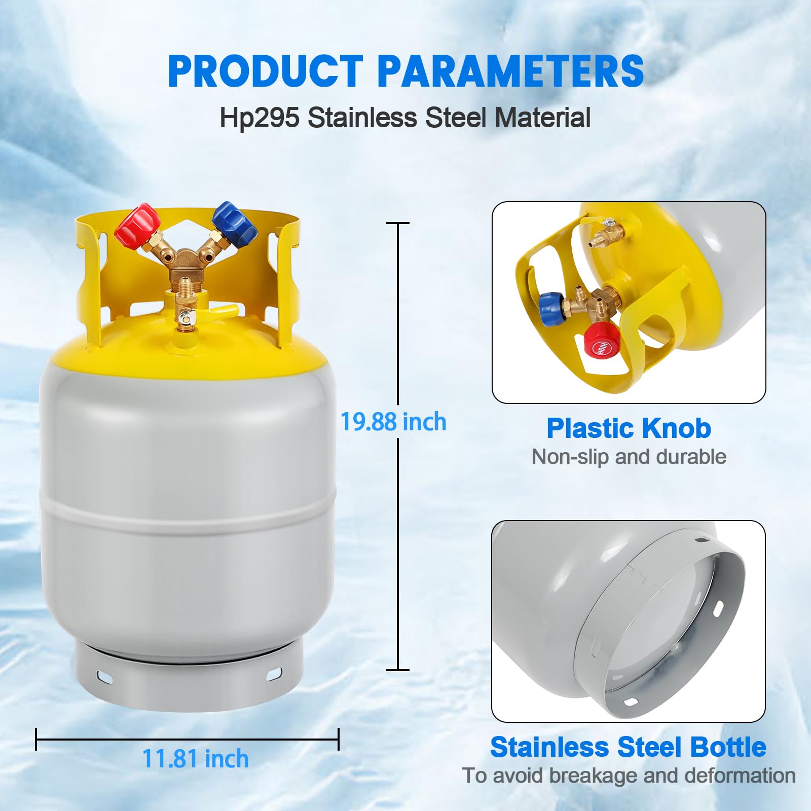 Snapklik.com : 50 LB Refrigerant Recovery Tank For R12, R22, R134A ...