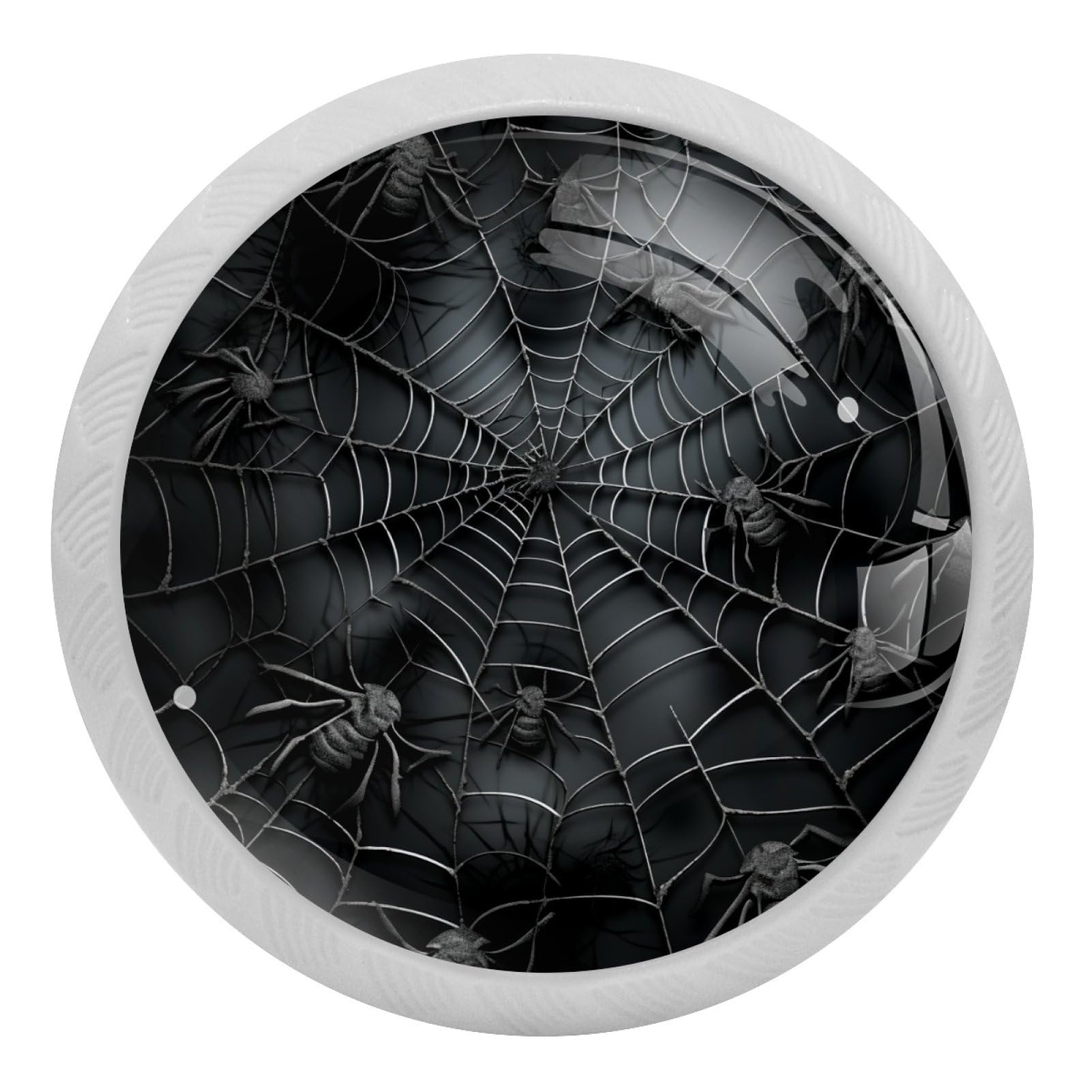 Halloween Spider Web Fluorescent Drawer Pulls with Screws - Round 4 ...